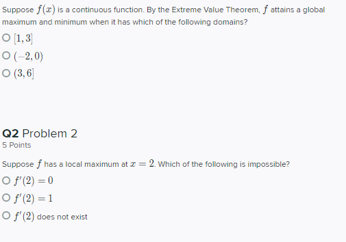 Solved Suppose f(x) is a continuous function. By the Extreme | Chegg.com