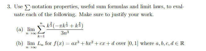 Solved Use ∑ Notation Properties Useful Sum Formulas And 0286