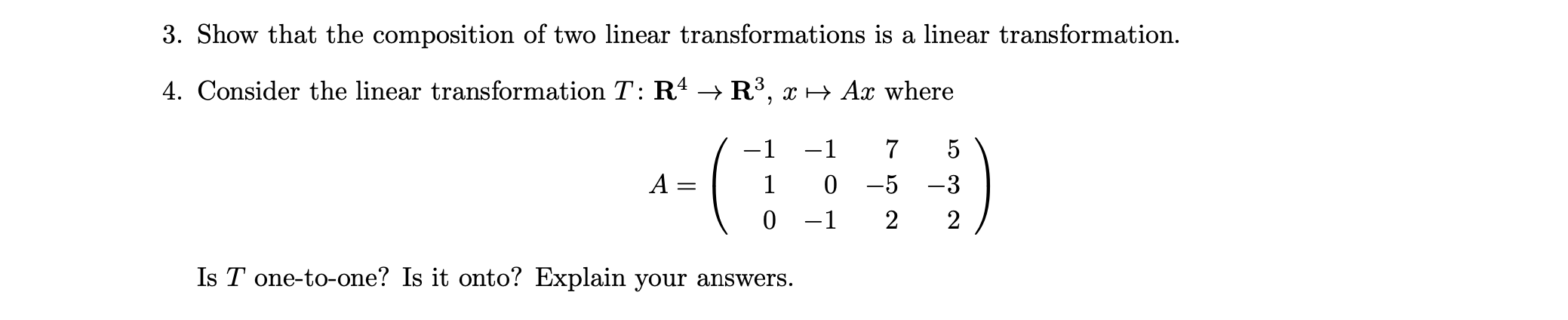 Solved 3. Show that the composition of two linear | Chegg.com