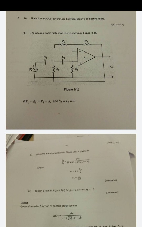 Solved 2. (a) State four MAJOR differences between passive | Chegg.com