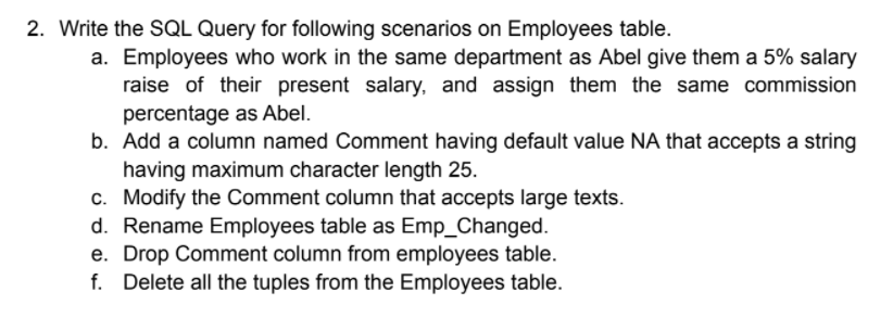 Solved Database and question is below -- phpMyAdmin SQL | Chegg.com