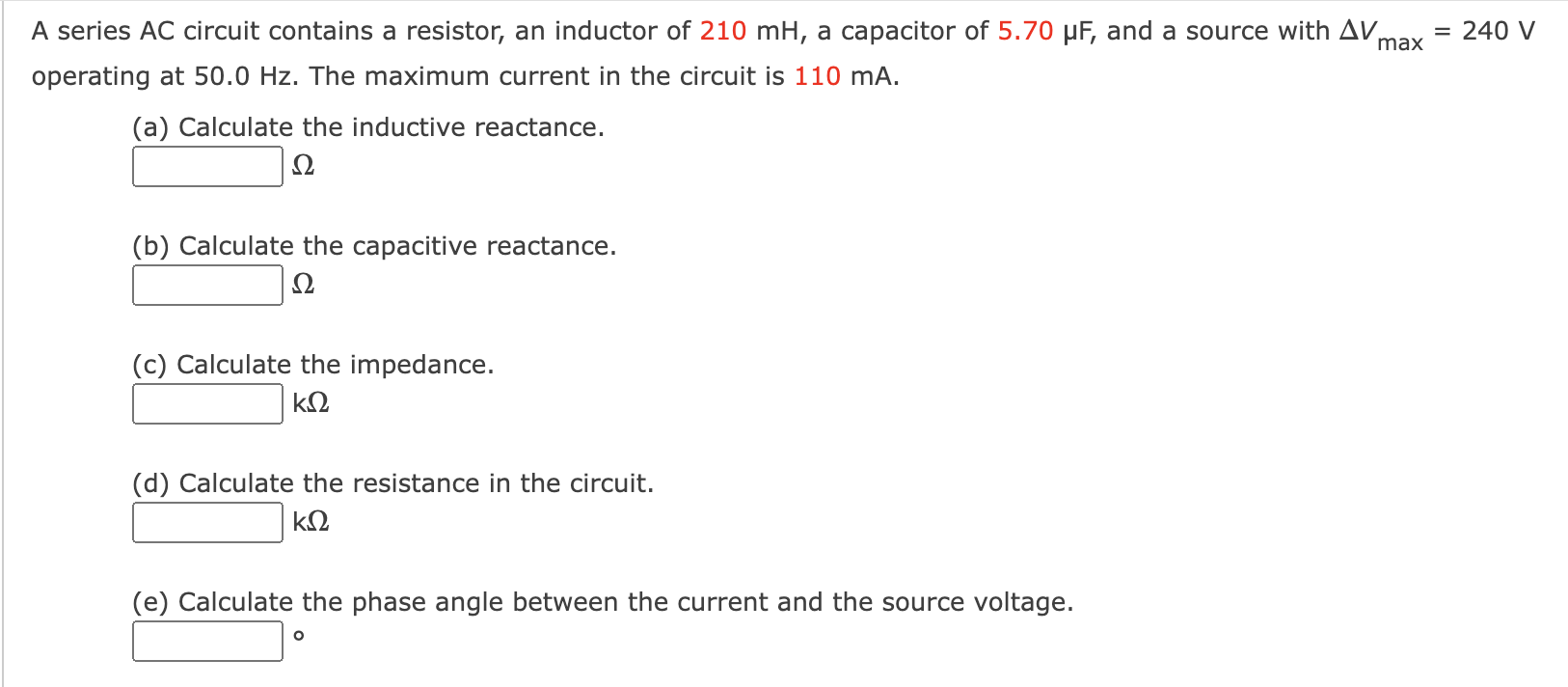 Solved A series AC circuit contains a resistor, an inductor | Chegg.com