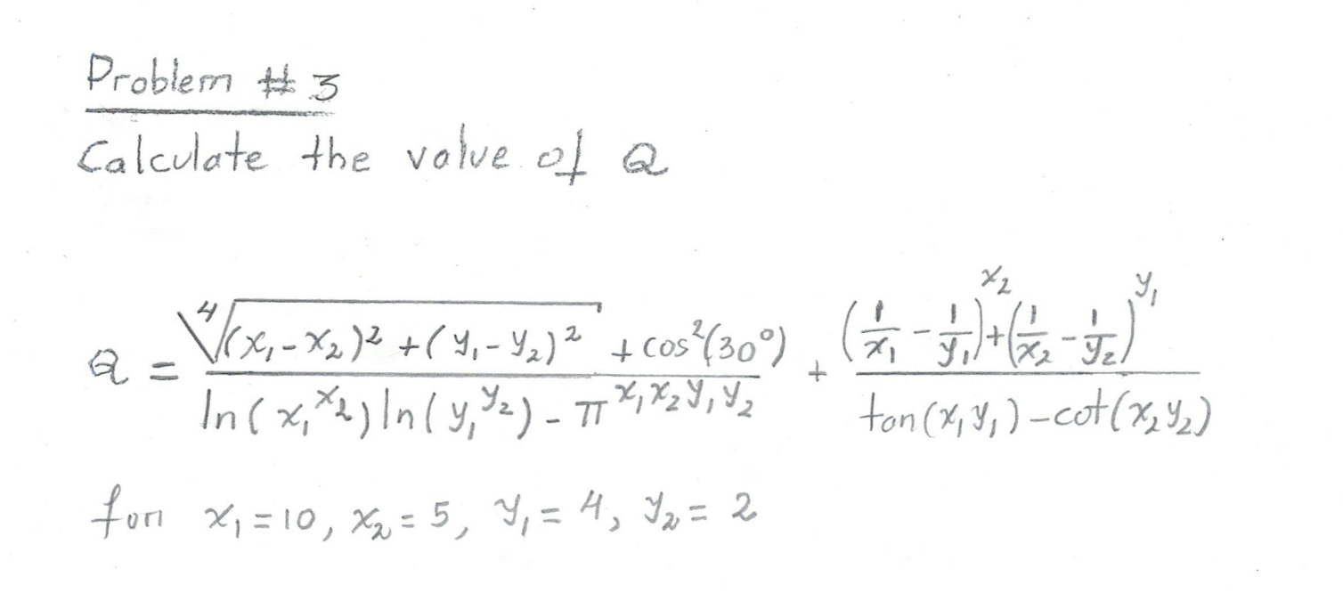 Solved Problem 3 Calculate the value of Q | Chegg.com