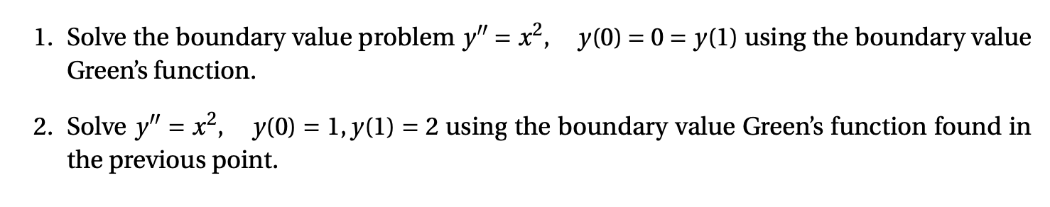 Solved 1. Solve the boundary value problem | Chegg.com