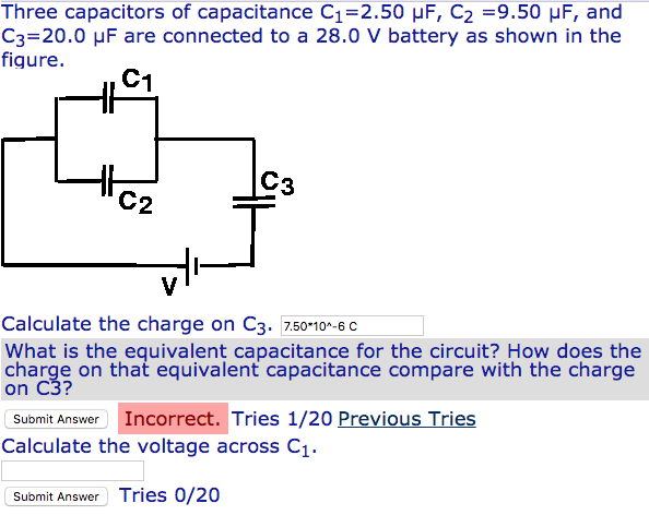 Solved: Three Capacitors Of Capacitance C1=2.50 ?F, C2-9.5... | Chegg.com