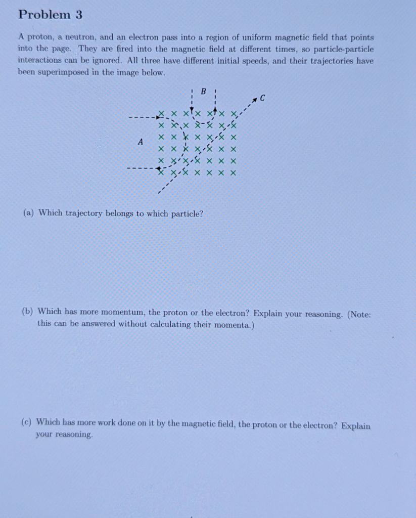 [solved] Problem 3 A Proton A Neutron And An Electron P