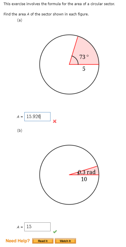 Solved This exercise involves the formula for the area of a | Chegg.com