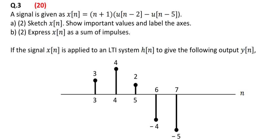 Solved Q. 3 (20)A signal is given as | Chegg.com