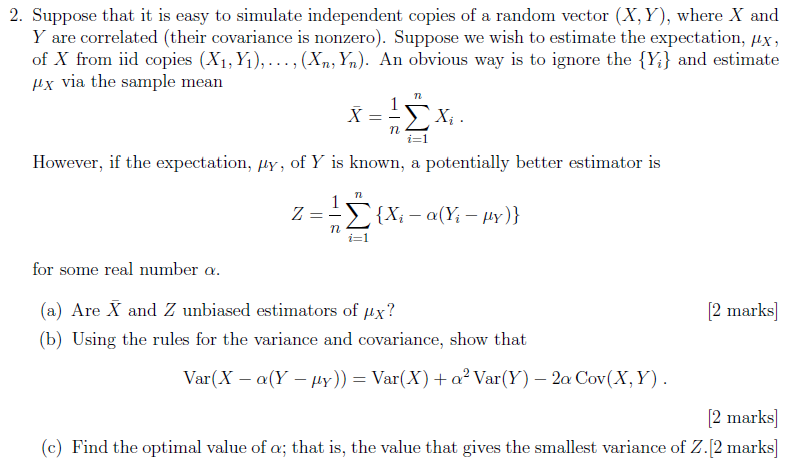 Solved 2 Suppose That It Is Easy To Simulate Independent