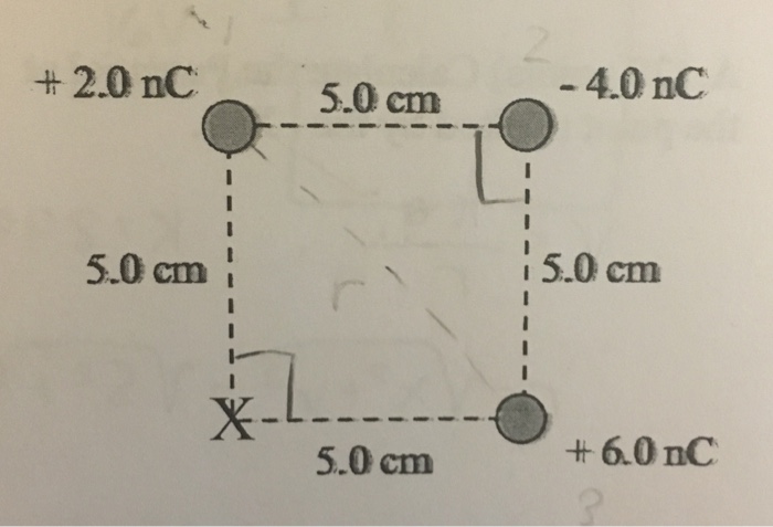Solved Three charged objects are arranged as shown. Each | Chegg.com