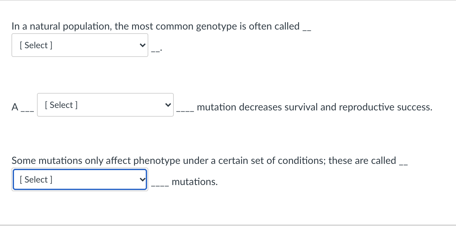 Solved Box 1 Options-Wild type, conditional, mutant Box 2 | Chegg.com