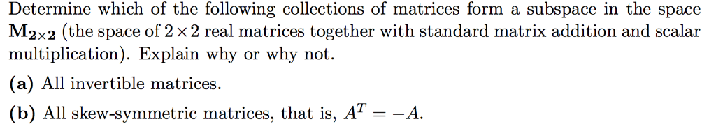 Solved Determine which of the following collections of | Chegg.com