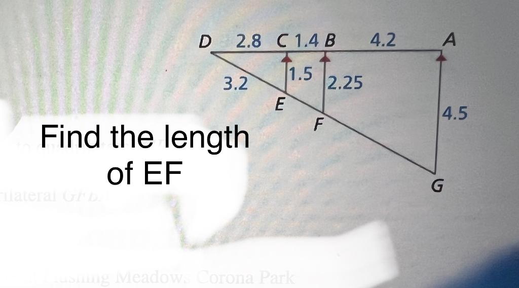 Solved Find the le of EF | Chegg.com