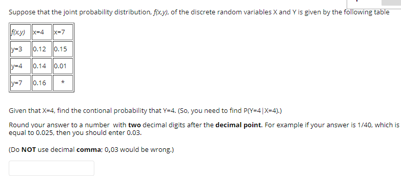 Solved Suppose that the joint probability distribution, | Chegg.com