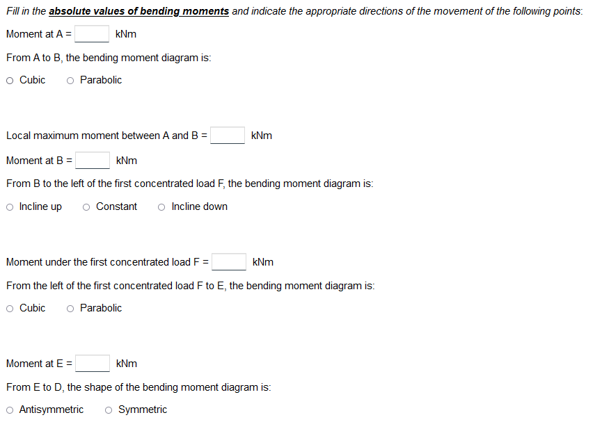 Solved For the beam shown below, q = 7 kN/m and F = 20 | Chegg.com