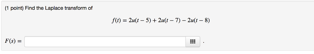 Solved 1 point) a. Graph the function ft)-3t(u(t - 3) - u(t | Chegg.com