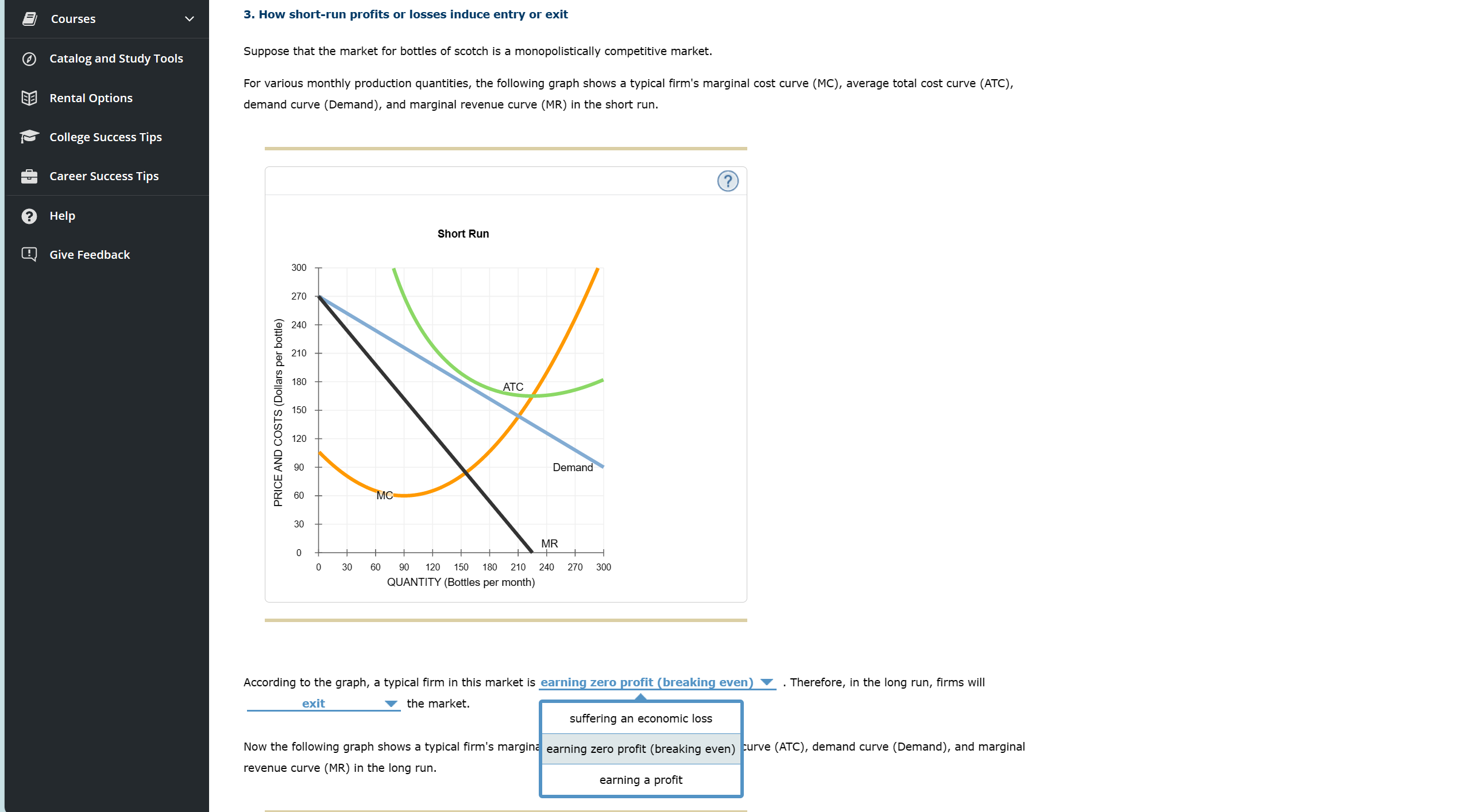 Solved 3. How short-run profits or losses induce entry or | Chegg.com
