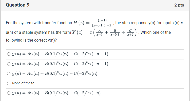 Solved For the system with transfer function | Chegg.com