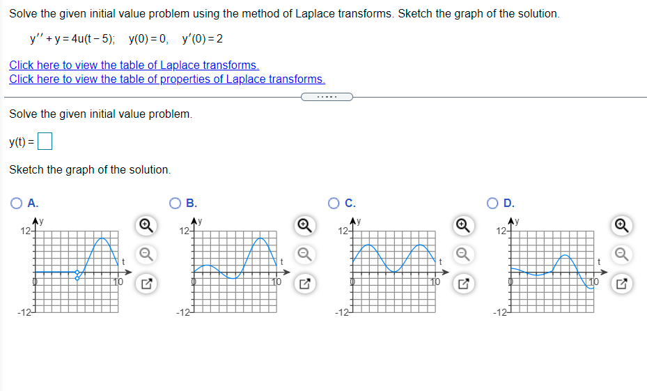 Solved Solve the given initial value problem using the | Chegg.com