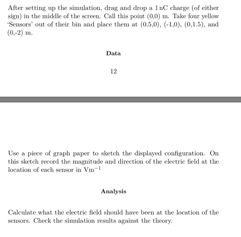 Solved After setting up the simulation, drag and drop a 1 nC | Chegg.com