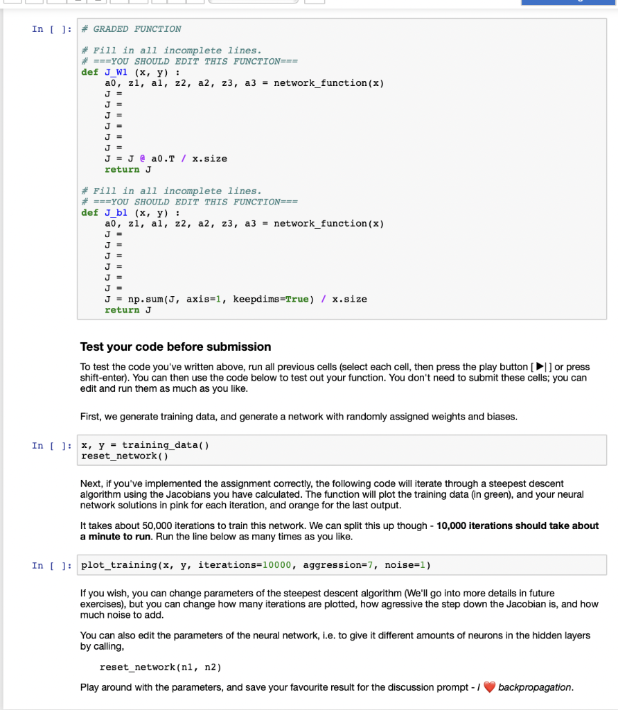 Solved Backpropagation Instructions In this assignment, you | Chegg.com