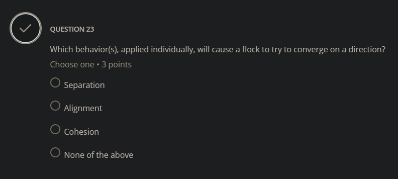 Solved QUESTION 23 Which behavior(s), applied individually, | Chegg.com