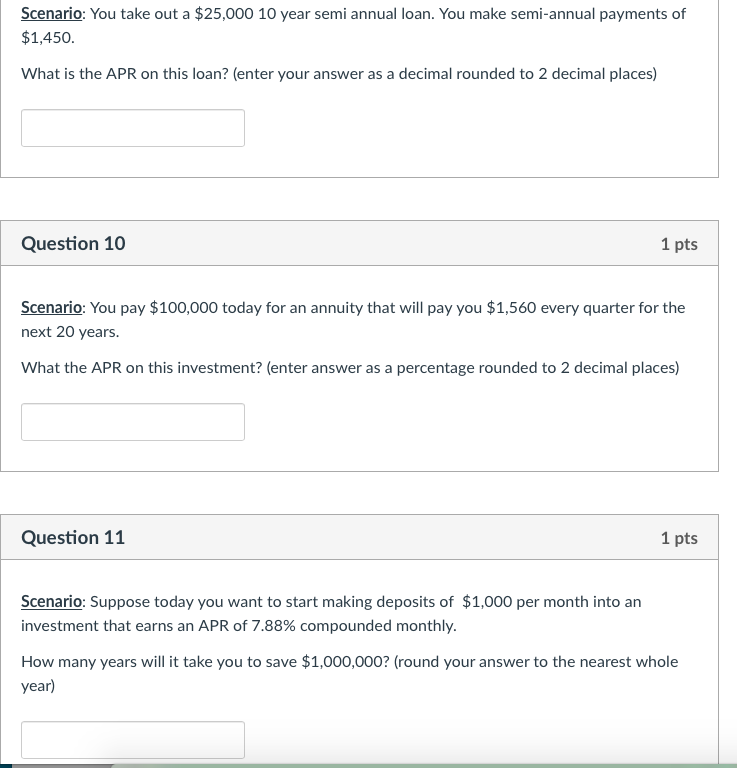 Solved Scenario: You take out a $25,000 10 year semi annual | Chegg.com