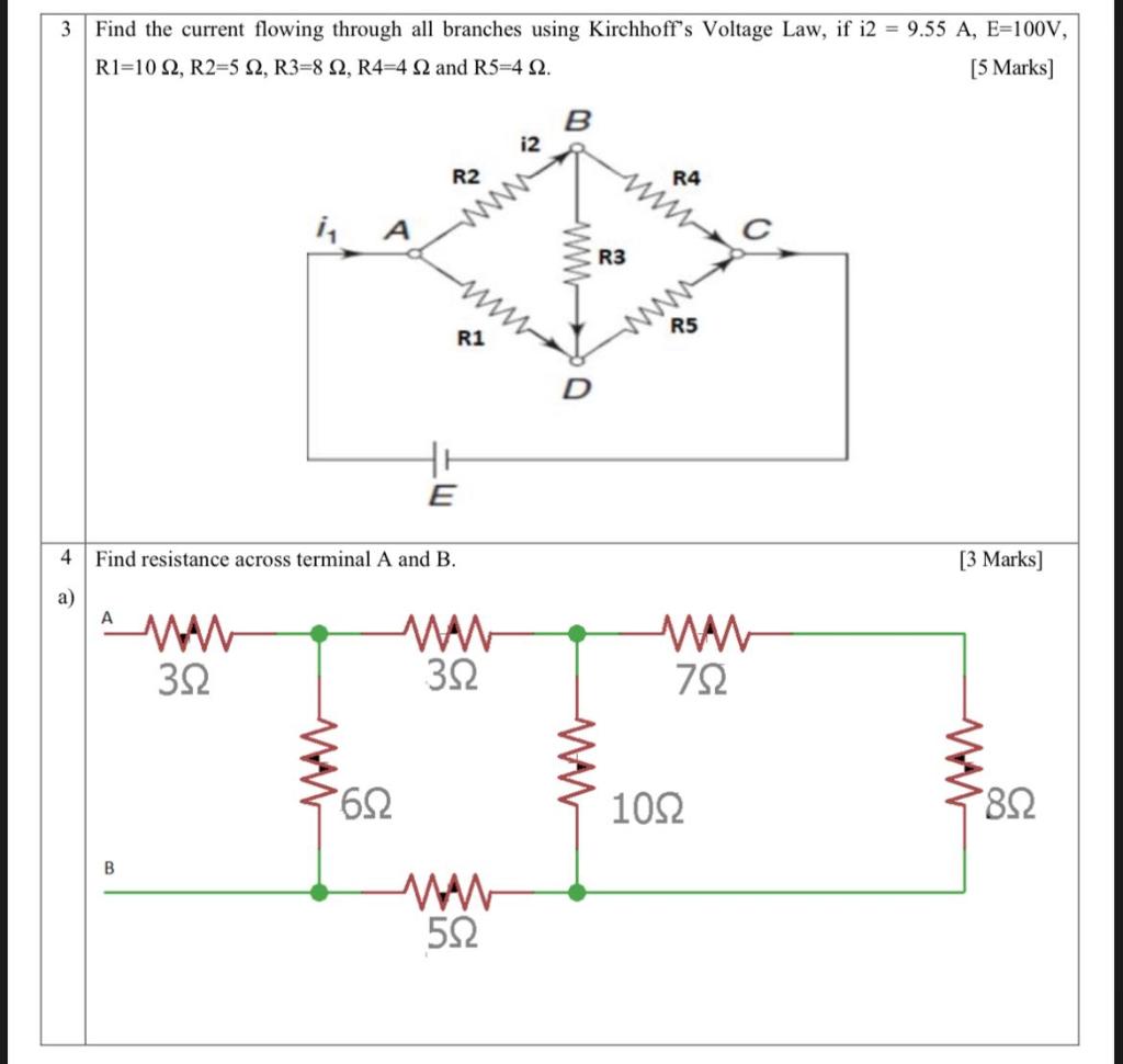 Solved 3 Find the current flowing through all branches using | Chegg.com