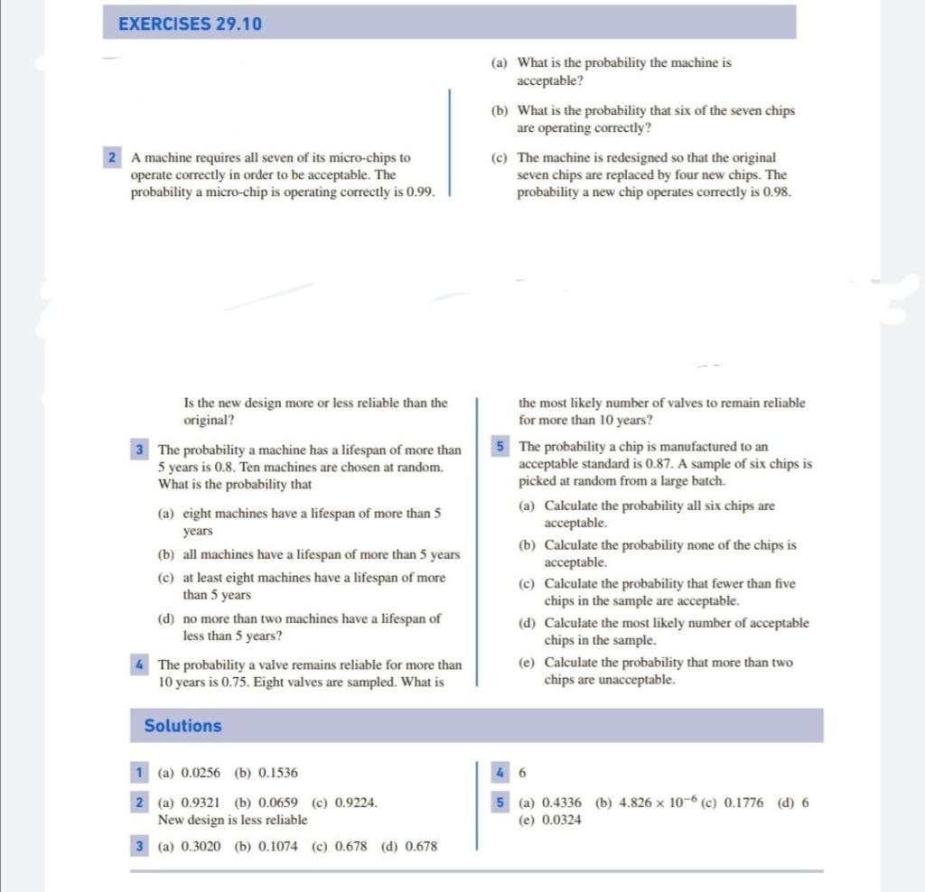 Solved EXERCISES 29.10 (a) What is the probability the | Chegg.com