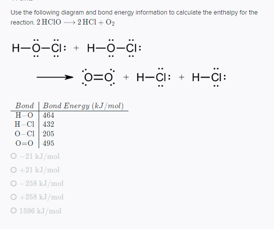 Solved Use the following diagram and bond energy information | Chegg.com