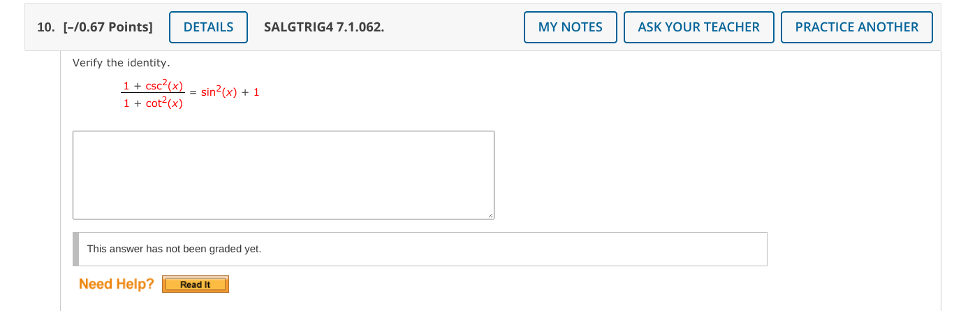 Solved 10. [-70.67 Points] DETAILS SALGTRIG4 7.1.062. MY | Chegg.com