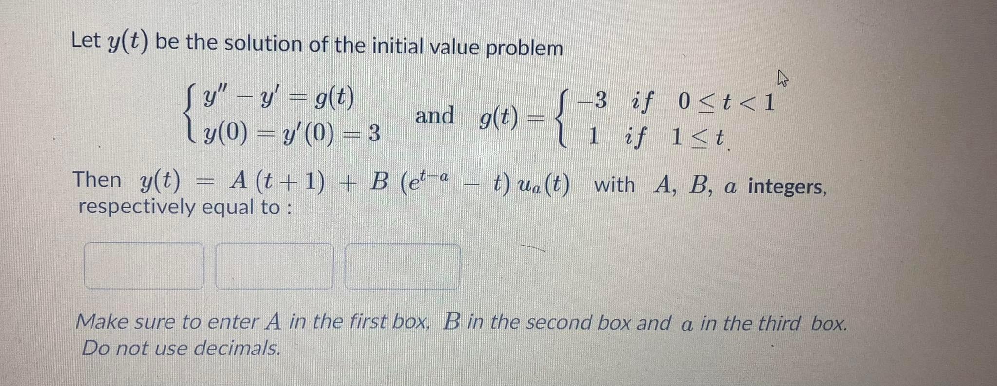 Solved Let Yt Be The Solution Of The Initial Value Problem 6624