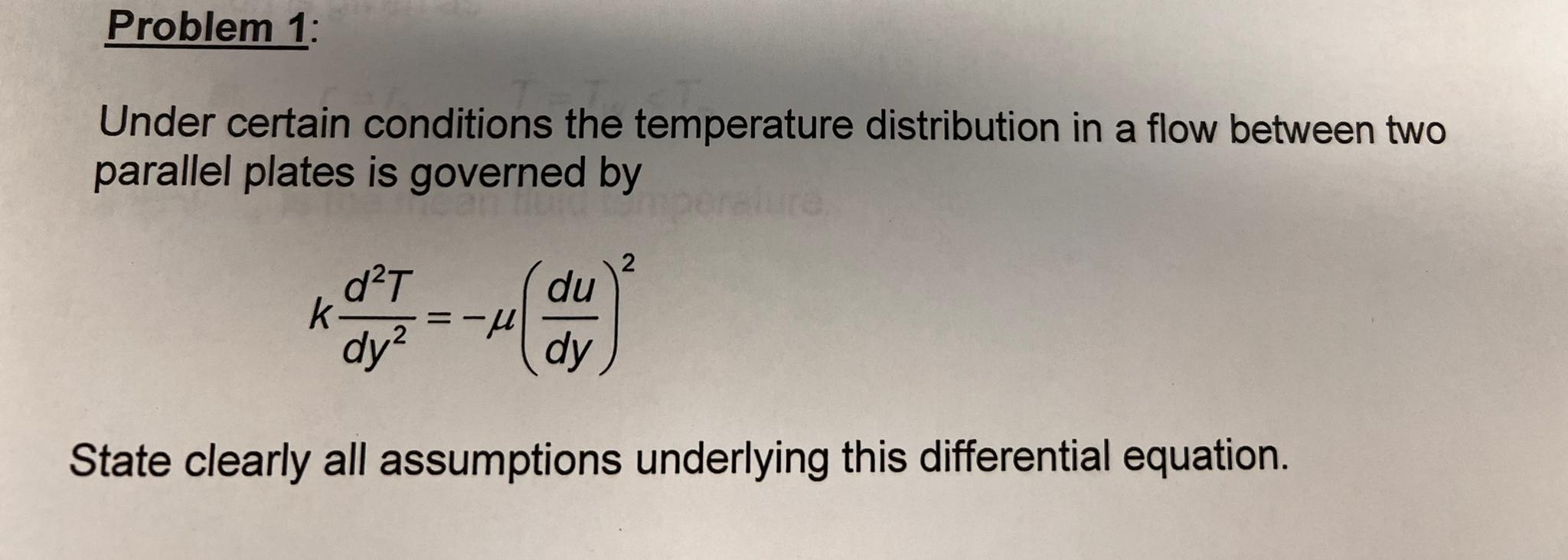 Solved Under certain conditions the temperature distribution | Chegg.com
