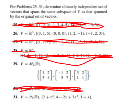 Solved For Problems 25-31, determine a linearly independent | Chegg.com