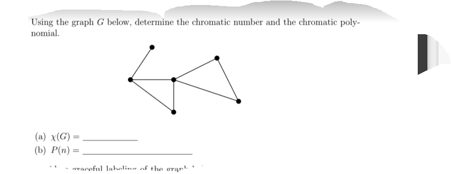 Solved Using the graph G below, determine the chromatic | Chegg.com