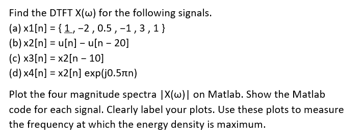 Solved help answer this questions with matlab code, | Chegg.com