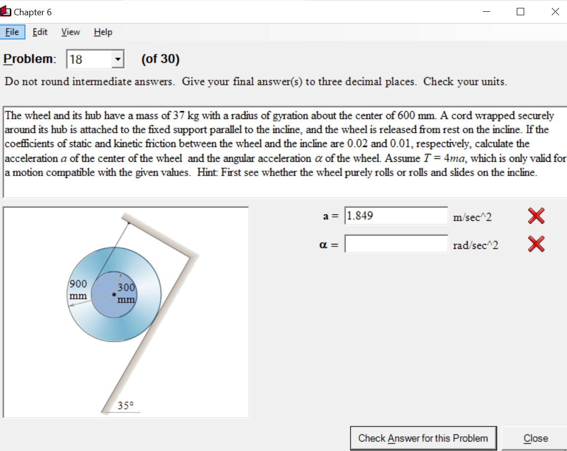 Solved D X Chapter 6 - Eile Edit View Help Problem: 18 (of | Chegg.com