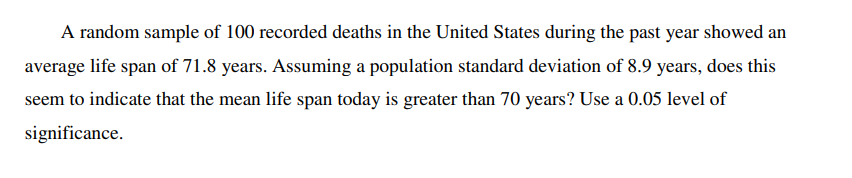 Solved A Random Sample Of 100 Recorded Deaths In The United Chegg