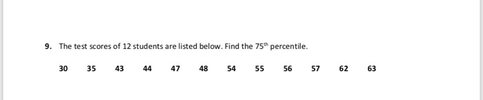 Solved 9. The test scores of 12 students are listed below. | Chegg.com