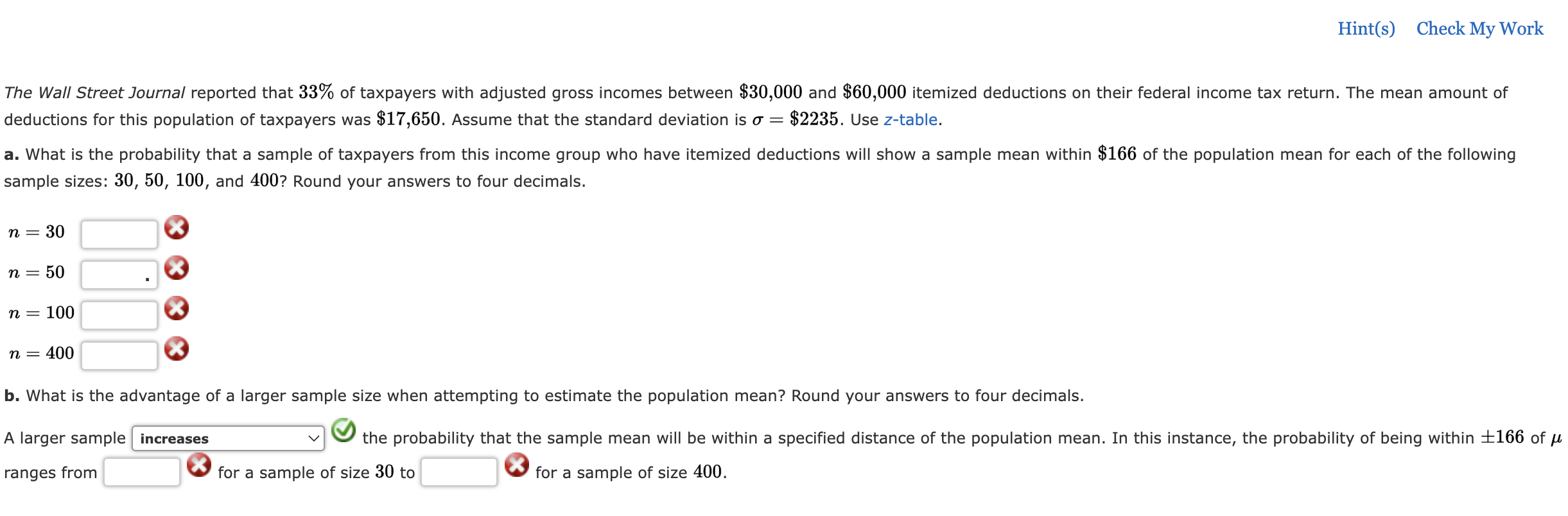 Solved deductions for this population of taxpayers was | Chegg.com