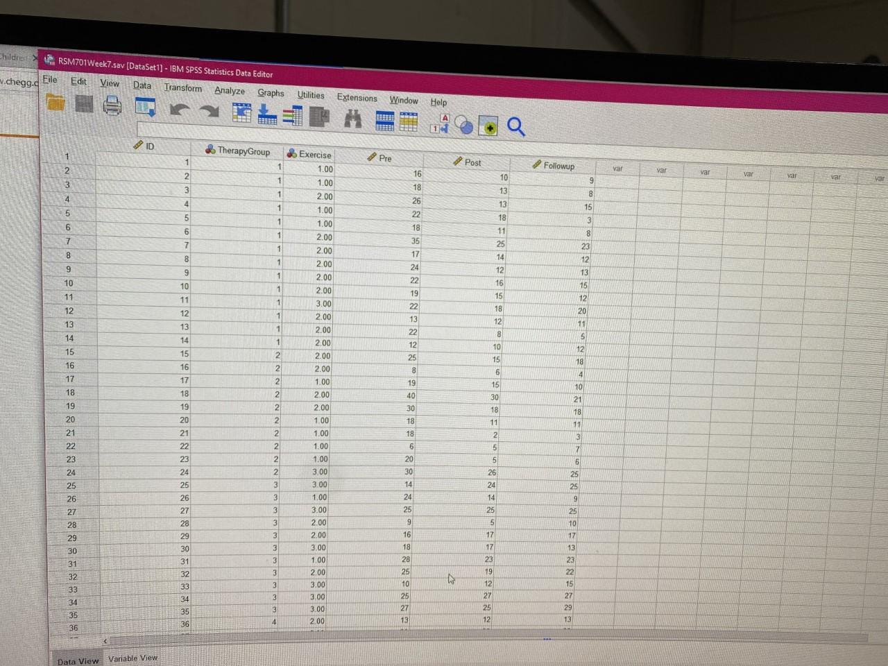 RSM701Week7.sav (DataSeti) - IBM SPSS Statistics Data | Chegg.com