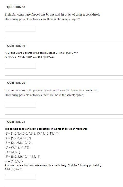 Solved QUESTION 18 Eight fair coins were flipped one by one | Chegg.com