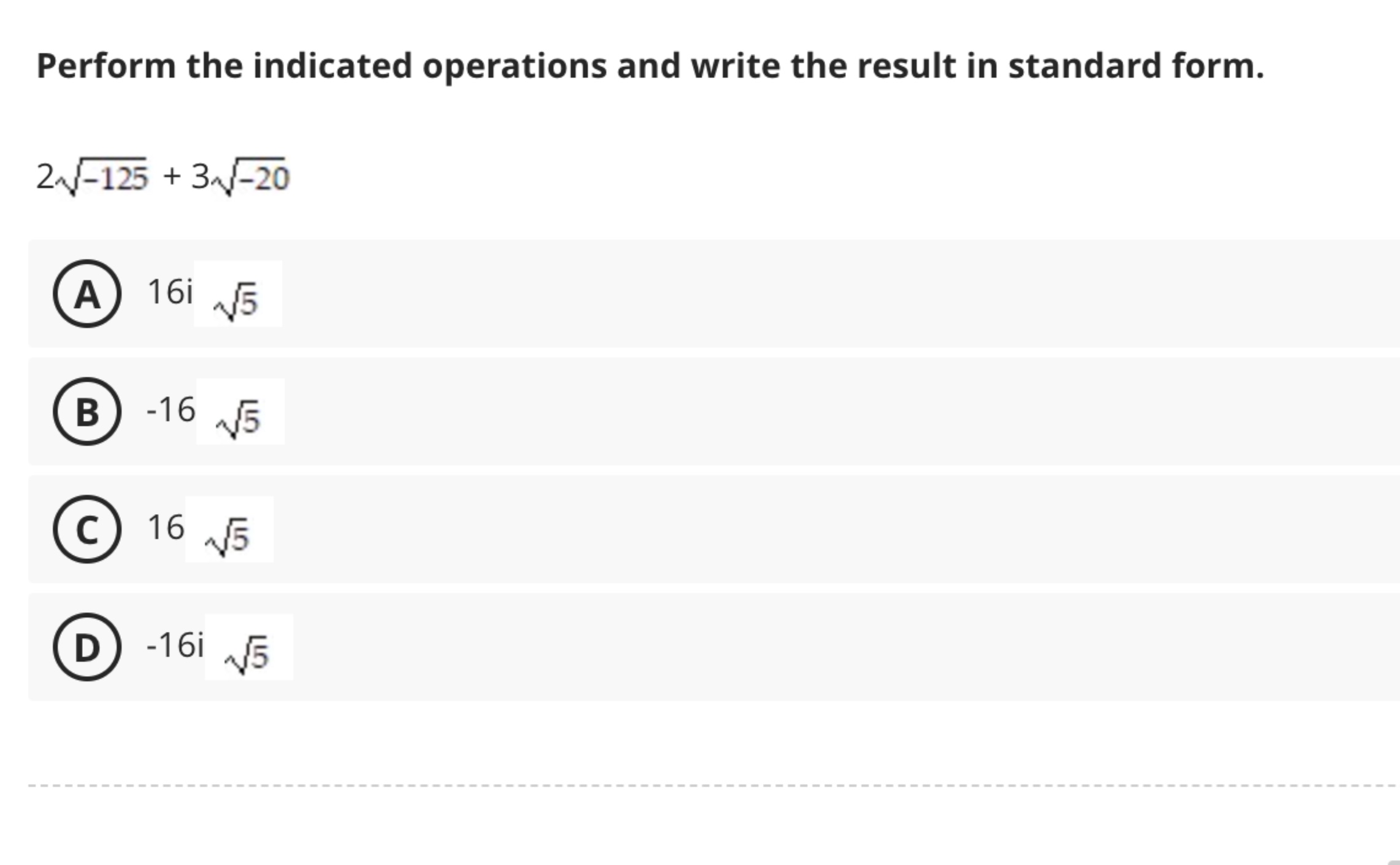Solved Perform The Indicated Operations And Write The Result