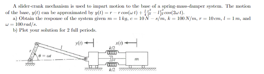 Solved A slider-crank mechanism is used to impart motion to | Chegg.com