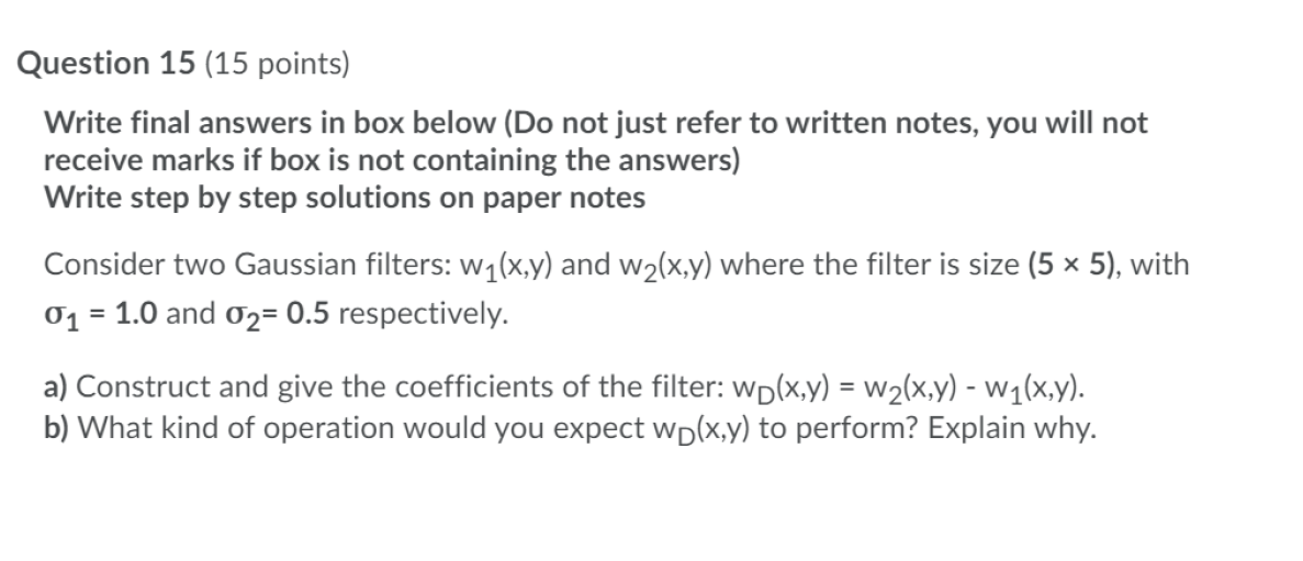 Solved Question 15 (15 points) Write final answers in box | Chegg.com