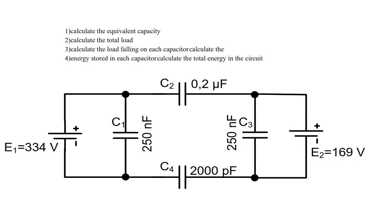 Solved 1)calculate the equivalent capacity 2)calculate the | Chegg.com