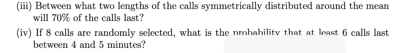 Solved A study of long-distance phone calls made from | Chegg.com