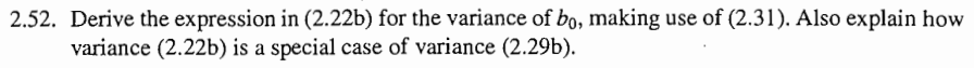 Solved 2.52. Derive the expression in (2.22b) for the | Chegg.com