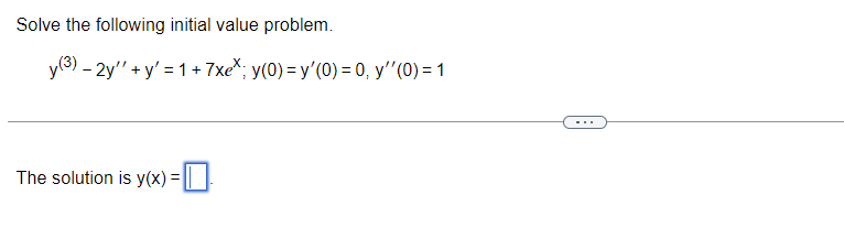 Solved Solve the following initial value problem. \\[ | Chegg.com