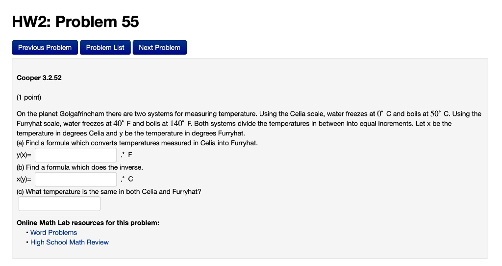 Solved HW2: Problem 55 Previous Problem Problem List Next | Chegg.com
